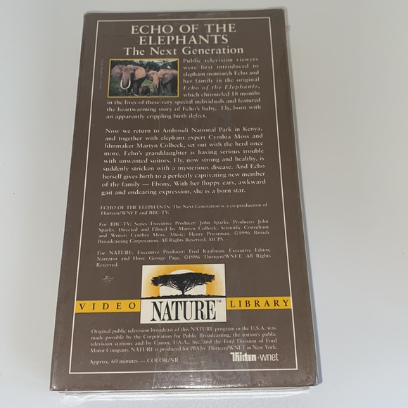 Nature | Media | New Sealed Echo Of The Elephants Vhs Tape | Poshmark